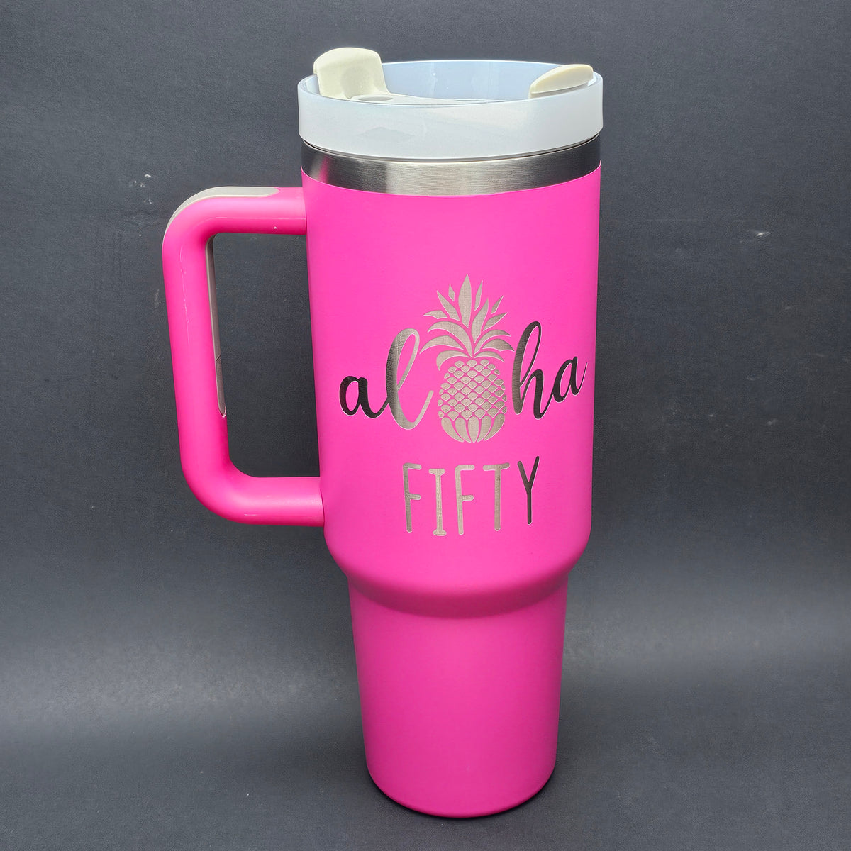 Hawaiian Aloha Pinapple 40oz Lasee Engraved Tumbler – SW Design Concepts